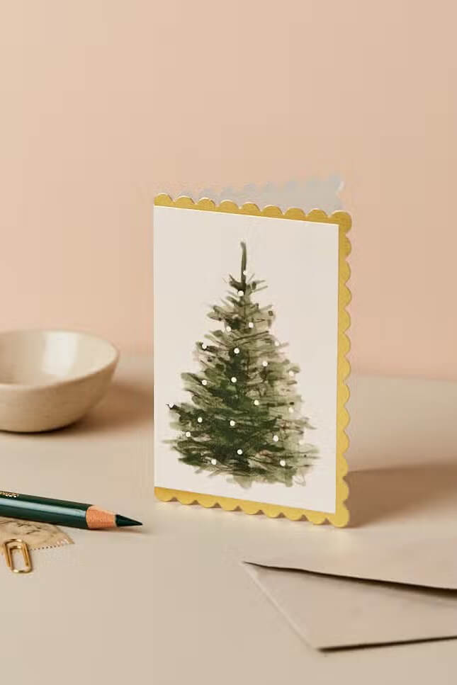 christmas tree mini cards for gift wrap holiday gift tags on wallflower ...