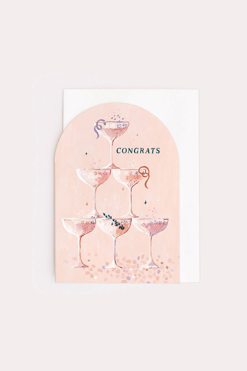 champagne congratulations card by sister paper co. shop wallflower ...