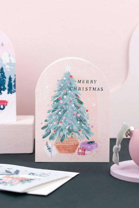 merry christmas tree greeting card shop wallflower – Studio Wallflower