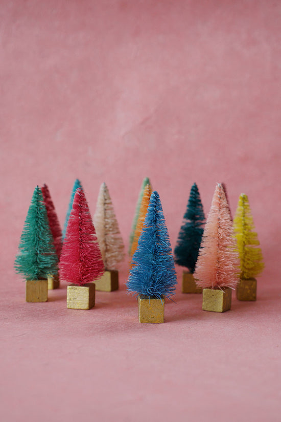rainbow bottle brush trees mini bottle brush trees set on wallflower ...
