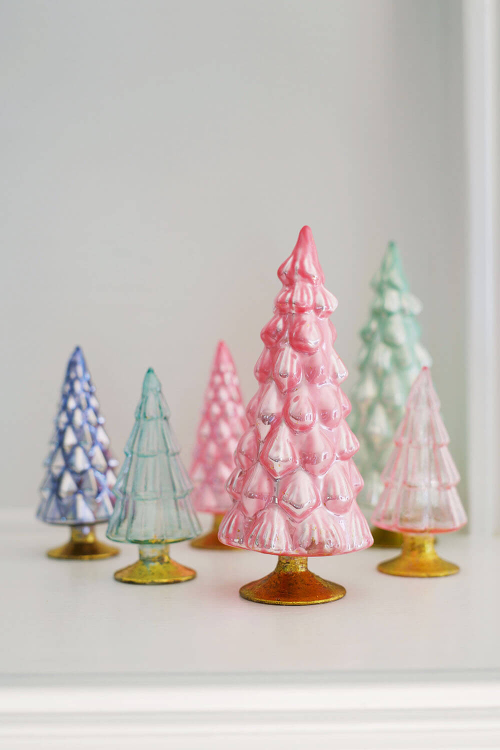 trio of pink glass christmas trees cody foster wallflower – Studio ...