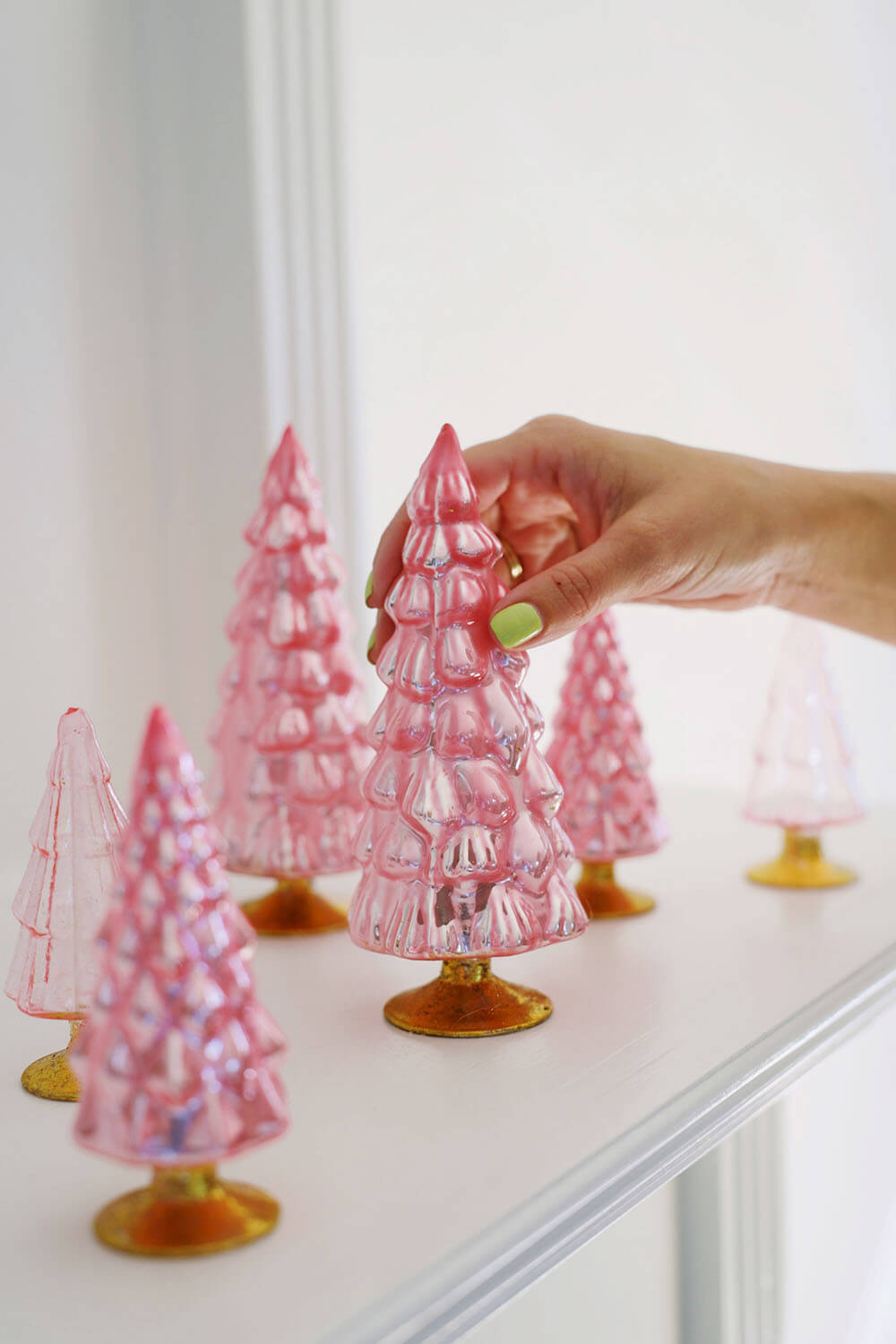 trio of pink glass christmas trees cody foster wallflower – Studio ...