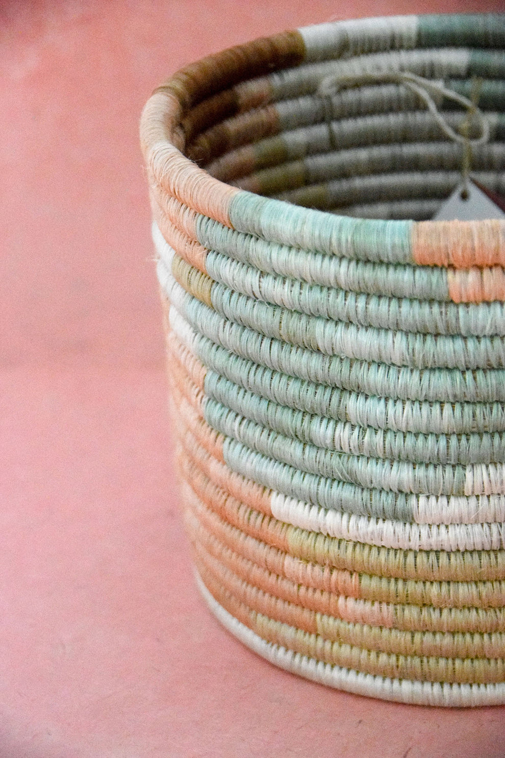 sustainable storage basket woven pastel basket shop decor on wallflower ...